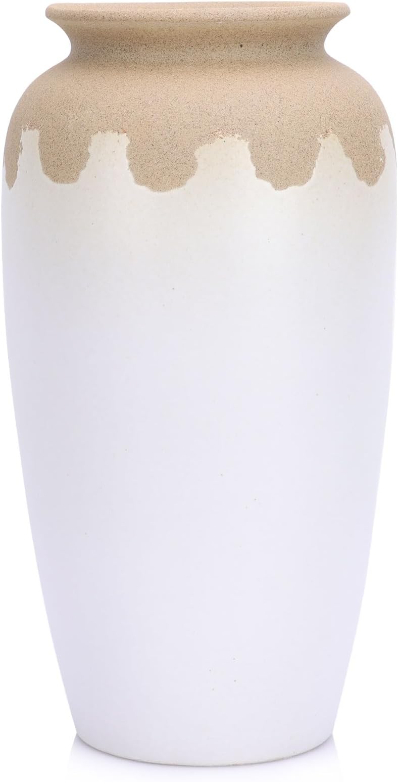 Amazon.com: Vintage Wabi-Sabi Style Ceramic Vase, Rustic Floor Tall ...