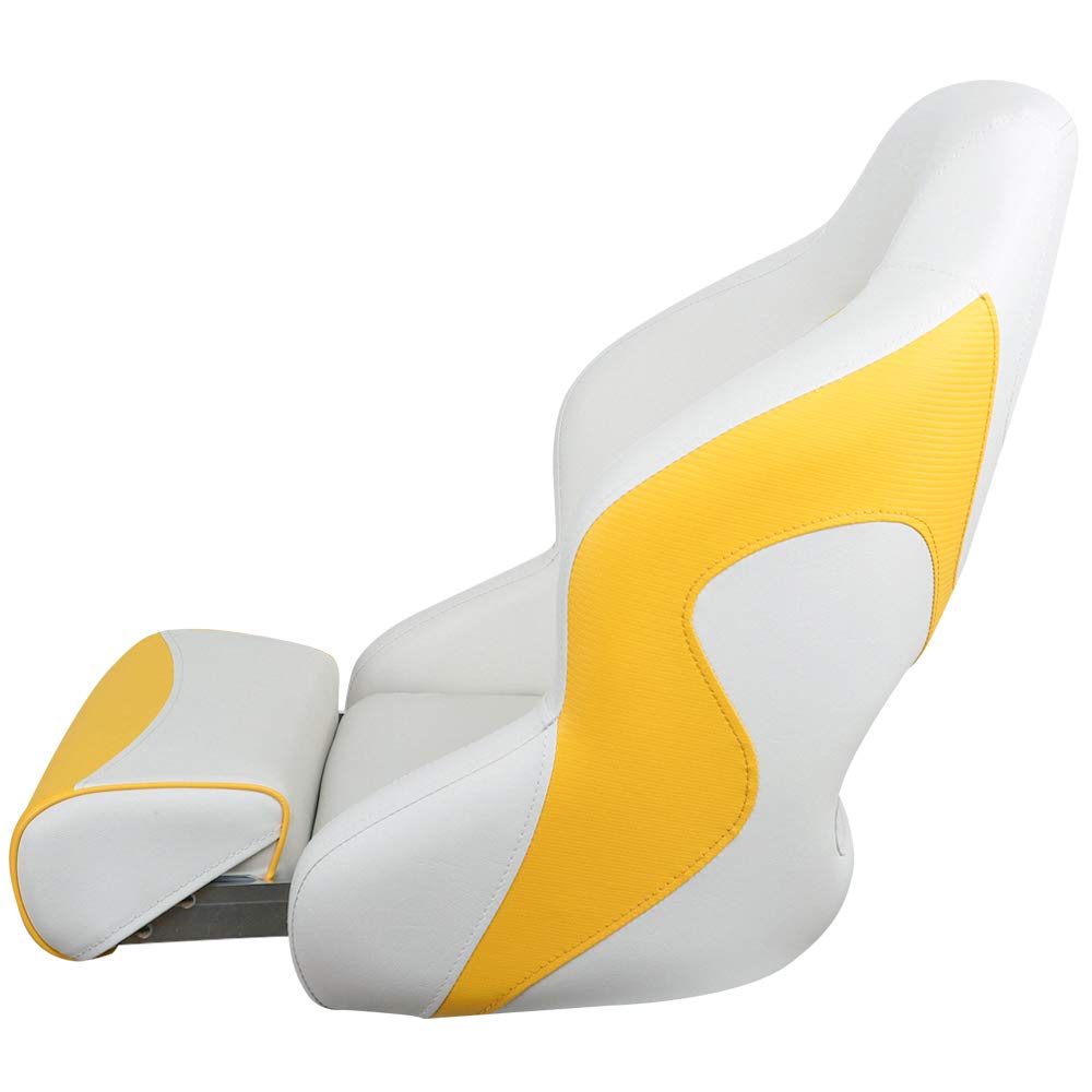 MSC Captain Boat Seat (White/Yellow)