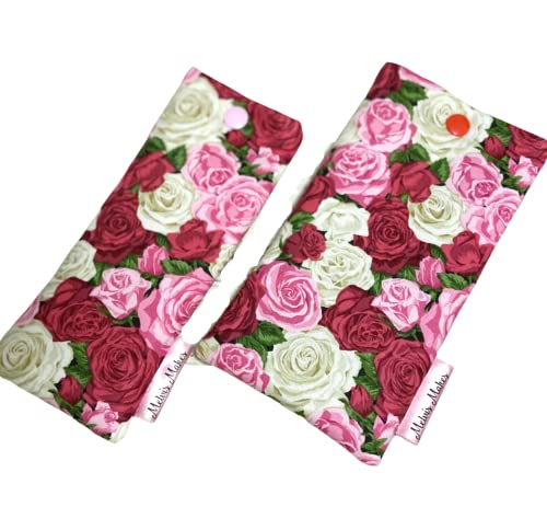 Roses Glasses Case, Pretty Floral Slim or Wide Padded Reading or ...