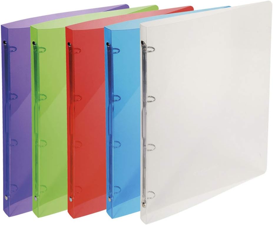 Exacompta - Ref. 51198E - 1 Flexible binder in PP Crystal - 4 round ...