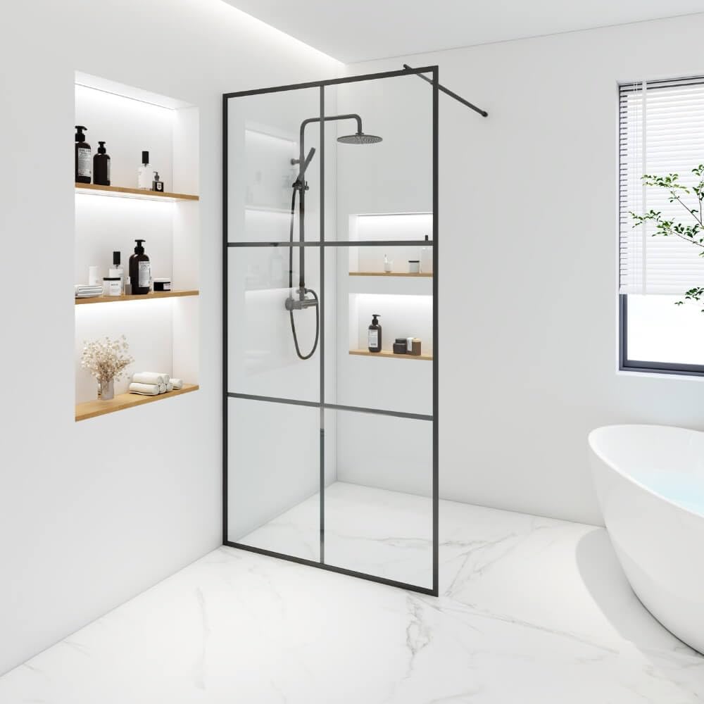 Large Glass Shower Enclosure Pros Cons Of Curbless Showers | Synergy