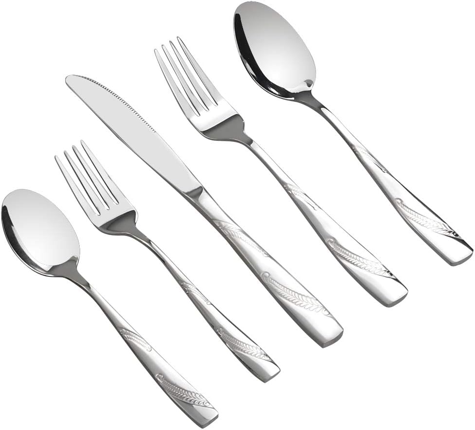 Amazon.com | Sabre Flatware Bistrot Stainless Steel Ivory 5pcs Service ...