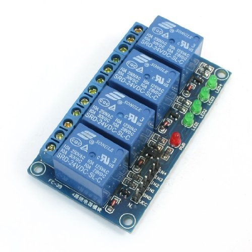 3NH® DIY MCU 24V 4 Channel 4CH High Level Trigger Relay Module : Amazon ...
