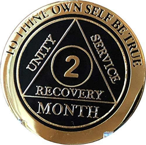 Amazon.com : 2 Month AA Medallion Elegant Black Gold and Silver Plated ...