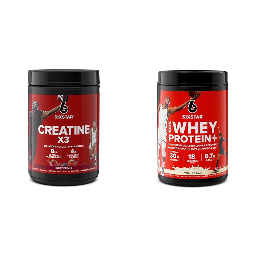 Amazon.com: Six Star Creatine Powder and Whey Protein Plus Bundle ...
