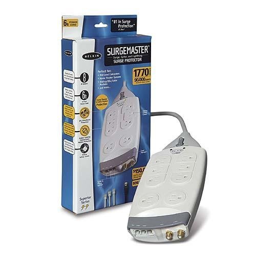 Belkin Superior Series SurgeMaster 6ft, 8 Outlets, (1770 joule ...