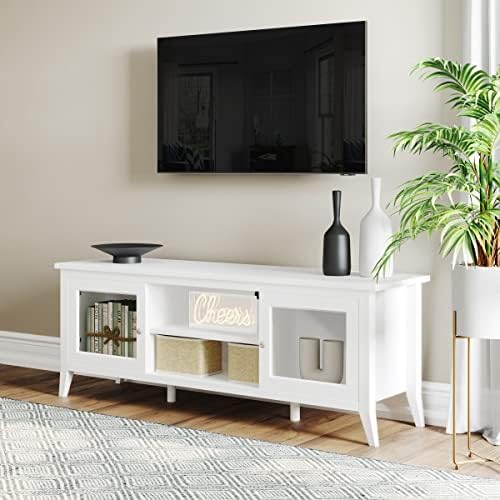 Amazon.com: Lavish Home TV Stand - 55-inch Storage Cabinet with 2 ...