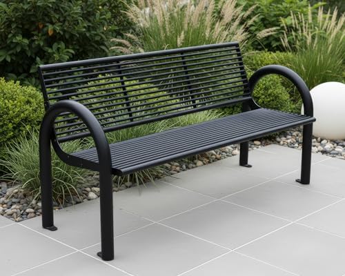 Sitzbank Metall Schwarz