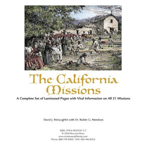 The California Missions: A Complete Set of Laminated Pages With Vital ...