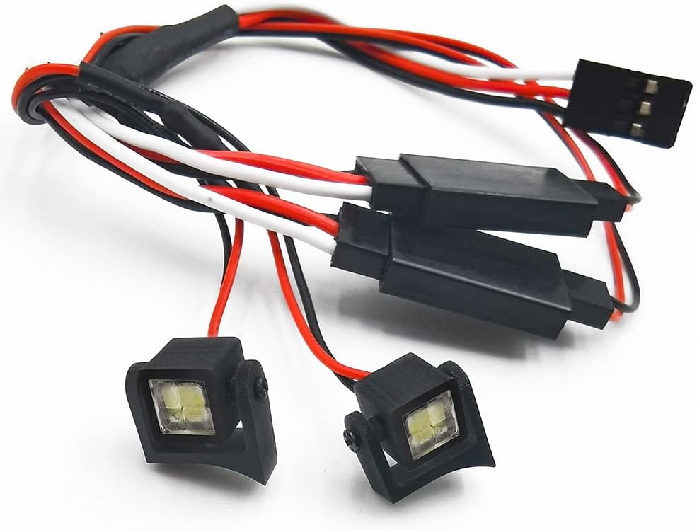 Amazon.com: 1/24th RC Car Headlights LED Round Roof Rack Lights Lamp ...