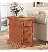 Amazon.com: Tribesigns 3-Drawer Wooden End Table, Modern Sofa Side ...
