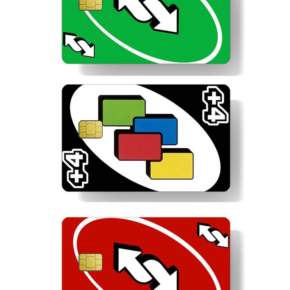 Amazon.com : 2Pcs Reverse Credit Card Skin in Red Green And 1Pcs +4 ...