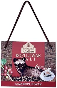 Amazon.co.jp: Indo estate coffee コピルアク Kopi Luwak Bali ドリップパック6杯分入 : 食品 ...