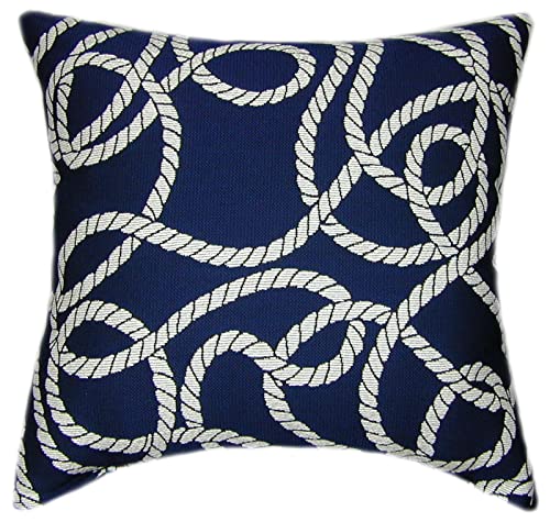 Amazon.com: Sunbrella® Maritime Nautical Indoor/Outdoor Pillow (20x20 ...