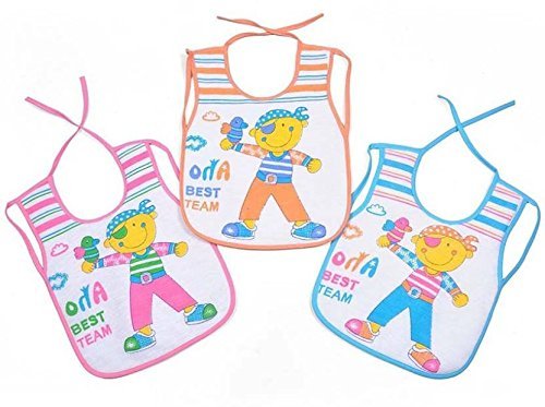 Crawl'in Kids Hozri Material Baby Bib with Knot for Infants (Set of 3 ...