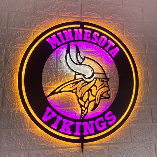 Amazon.com: Custom Led Lighted Sports Team Logo, American Football Fan ...