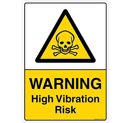 WARNING: High Vibration Risk, (CW448-A3PC-05), Material: 3M Self ...