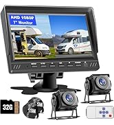 Amazon.com: Dual Backup Camera 7" Split Monitor with 32G SD Card Kit ...