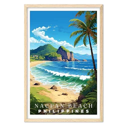 Amazon.com: Nacpan Beach Poster, Beautiful Beach Prints, Vintage Travel ...