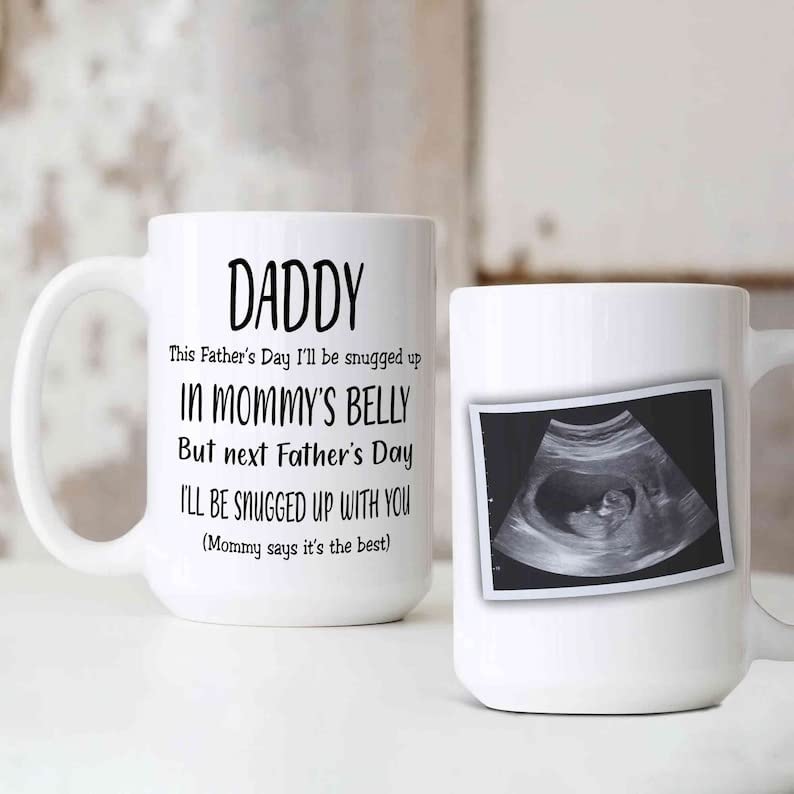 Amazon.com: Daddy mug gift from Baby Bump This Fathers Day I'm Snuggled ...