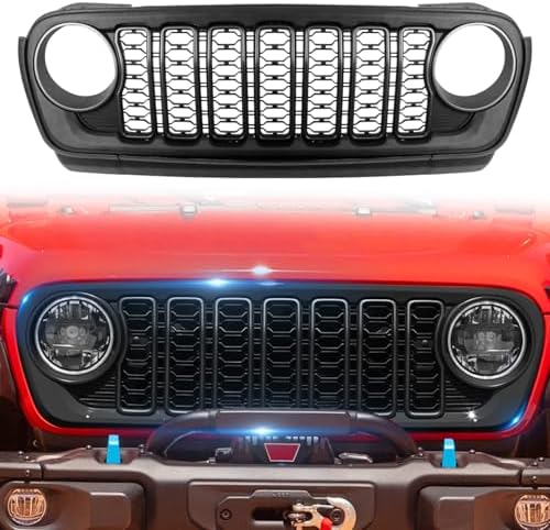 Amazon.com: Front Grille Grid Grill Guard Compatible with Wrangler JL ...