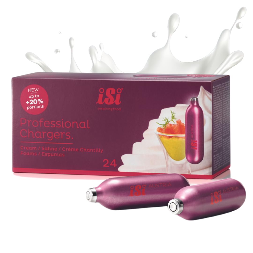 iSi Pro 8.4g Cream Chargers - Pack of 24 - Non-Threaded Cream Whipper ...