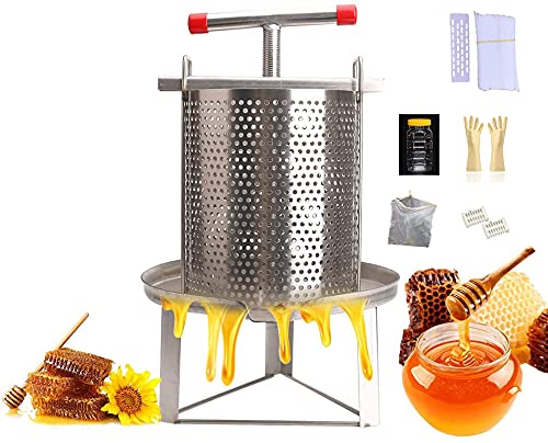 Amazon | 養蜂用具 蜂蜜圧搾機 10L 2級濾過プログラム 蜂蜜分離器 圧縮