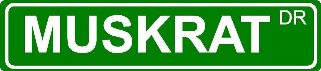 Amazon.com: MUSKRAT Green 4" x 18" aluminum animal novelty street sign ...