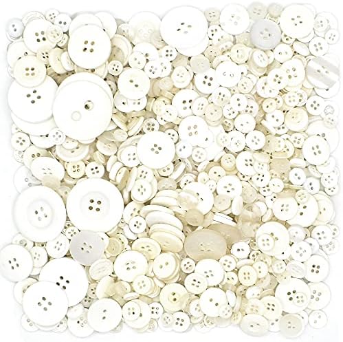 Amazon.com: 600-700Pcs Shell Buttons for Crafts Bulk Assorted Sizes Off ...