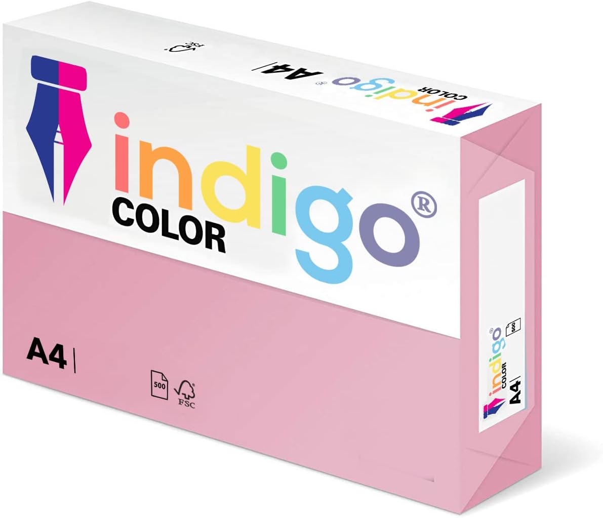Indigo® A4 80gsm Coloured Copier Paper Multifunctional Ream 500 Sheets ...