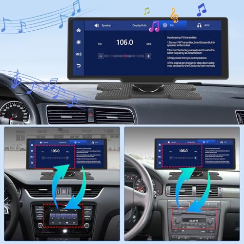 Portable Apple Car Play Screen 10.3 inch IPS Carplay Screen Car Buddy ...