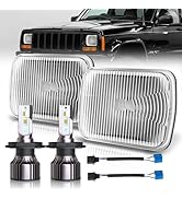 Amazon.com: NSDXCT 7 Inch led Glass Headlight Round Lens Housing+H4 ...