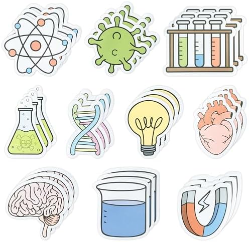 ANGOLIO Funny Science Sticky Notes - 30PCS Fun Labs Light Bulb Virus ...