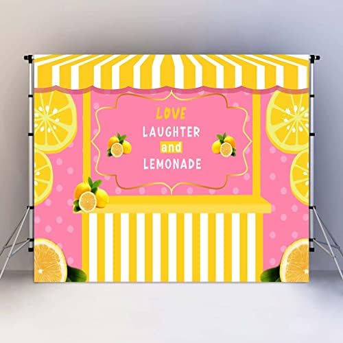 Amazon.com : LUCKBTY Yellow Lemon Backdrops for Party Shower Wall ...
