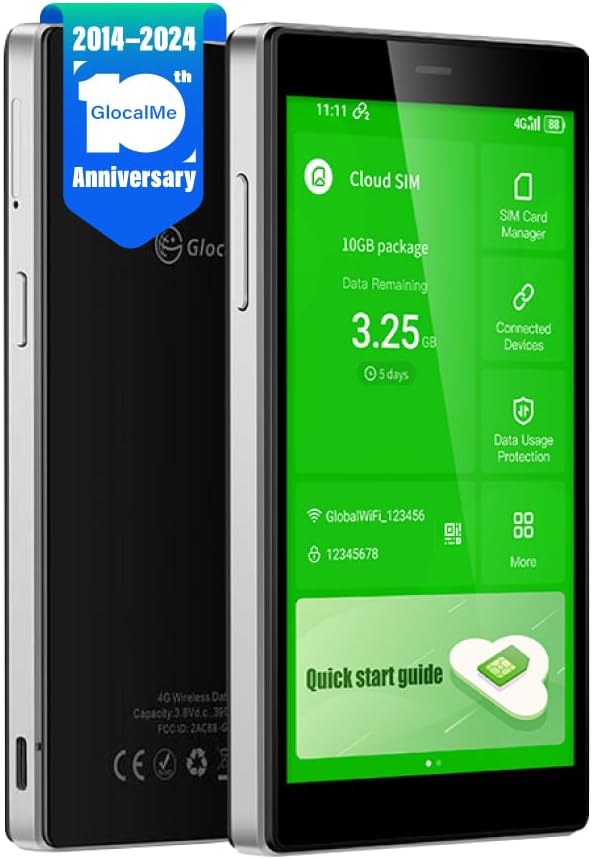 GlocalMe G4Pro 4G LTE Mobile WiFi Hotspot, No SIM required, With 1GB ...