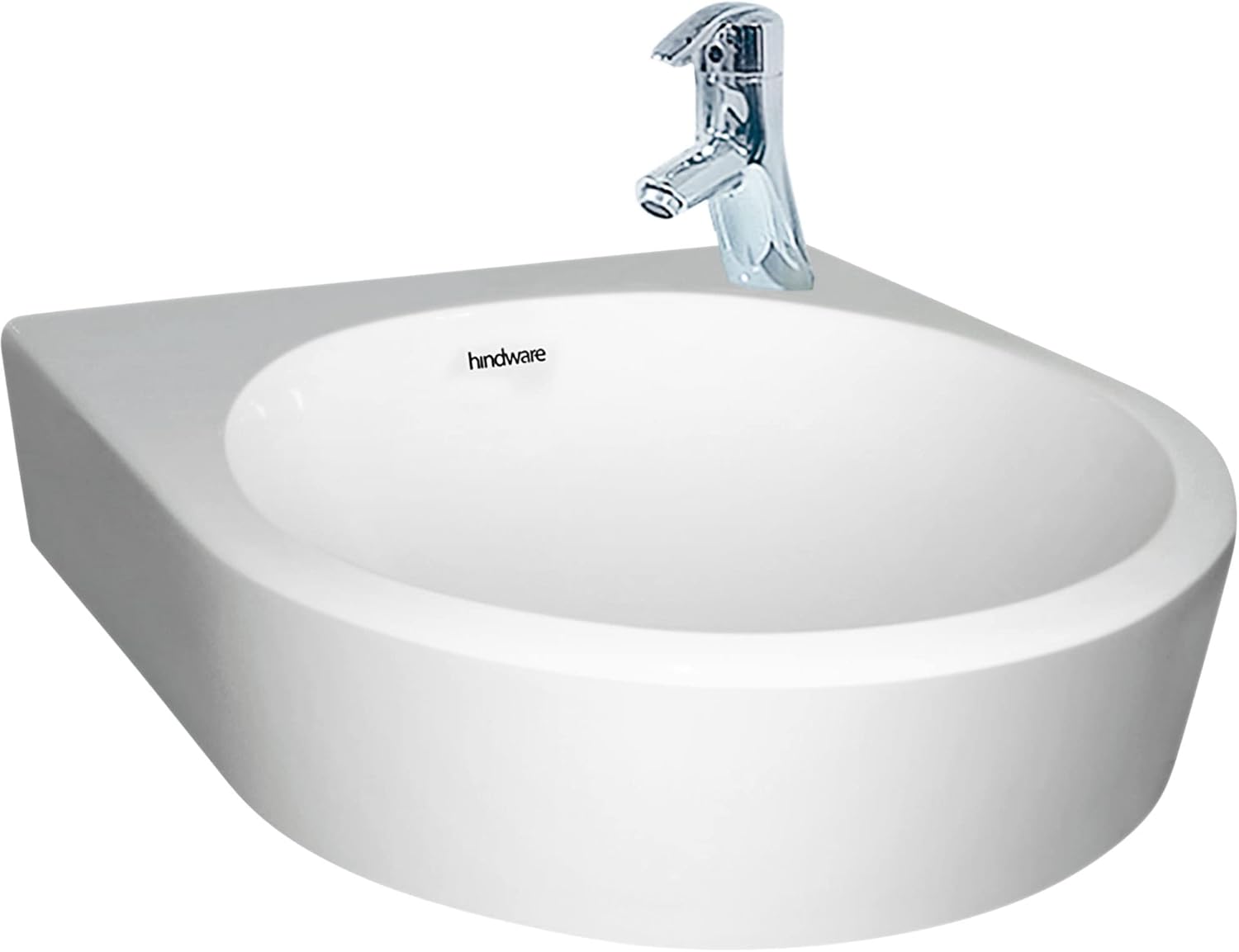 Hindware Malibu Wall Hung Round Wash Basin - Star White : Amazon.in ...