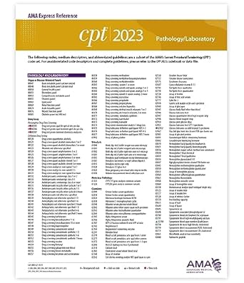 Buy CPT 2023 Express Reference Coding Card: Pathology/Laboratory Book ...