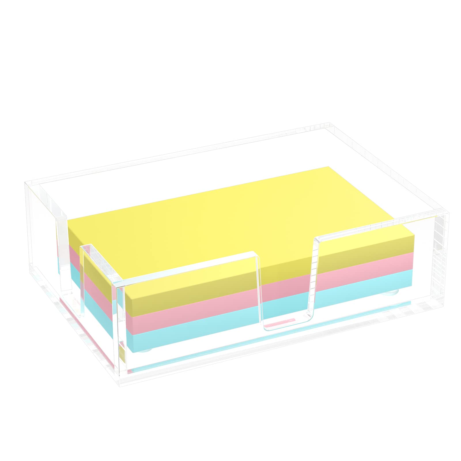 Amazon.com : BOSSCASA Acrylic Sticky Note Holder, Self-Stick Note Pad ...