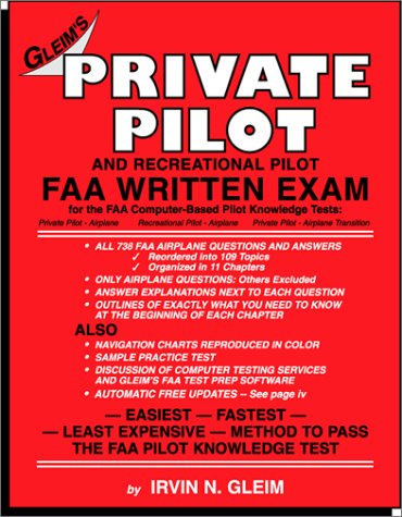 Private Pilot FAA Written Exam: irvin-n-gleim: 9781581941289: Amazon ...