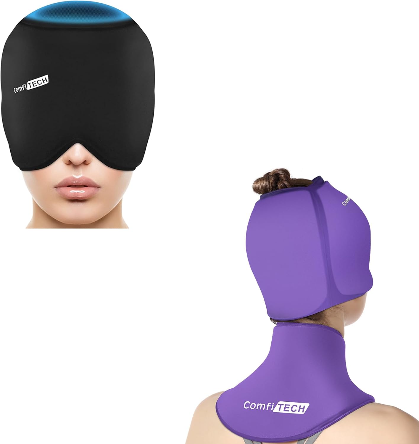 Amazon.com: ComfiTECH Migraine Relief Cap & Neck Ice Pack Wrap Gel ...