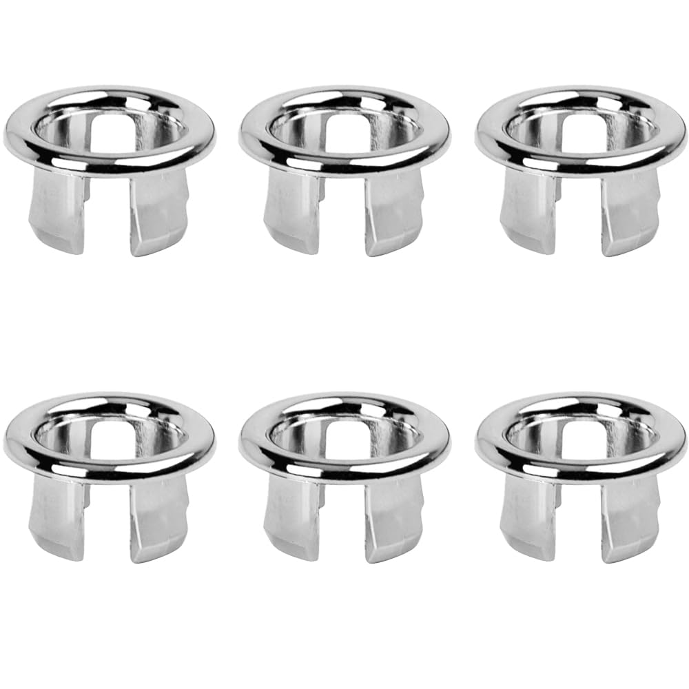 XHNFCU 6 Pcs Sink Overflow Cap Round Sink Overflow Ring Bath Overflow ...