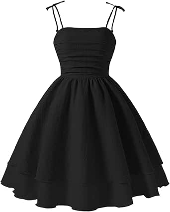 Amazon.com: Girls Spaghetti Strap Dress Smocked Layered Beach Sundress ...