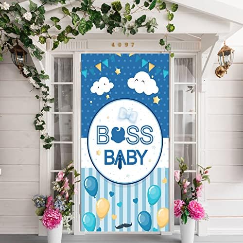 Amazon.com : INNORU Boss Baby Door Banner Decor, Boys Birthday Door ...