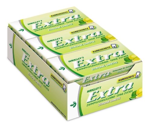 Wrigley Extra Zitrone Limette, 12er Pack, (12 x 14 Streifen) : Amazon ...