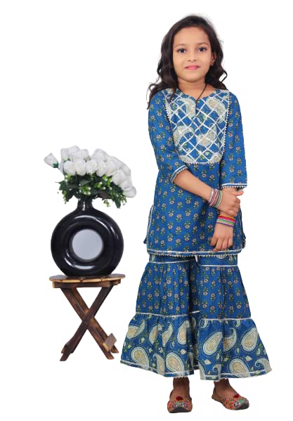 Buy Indian Garara Suit for Girl Readymade Gharara Suit set for Child ...