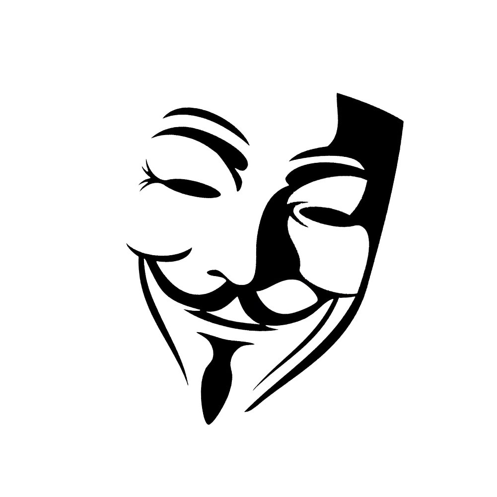 Amazon.com - Vendetta Inspired Mask Silhouette 6" Vinyl Sticker Car ...