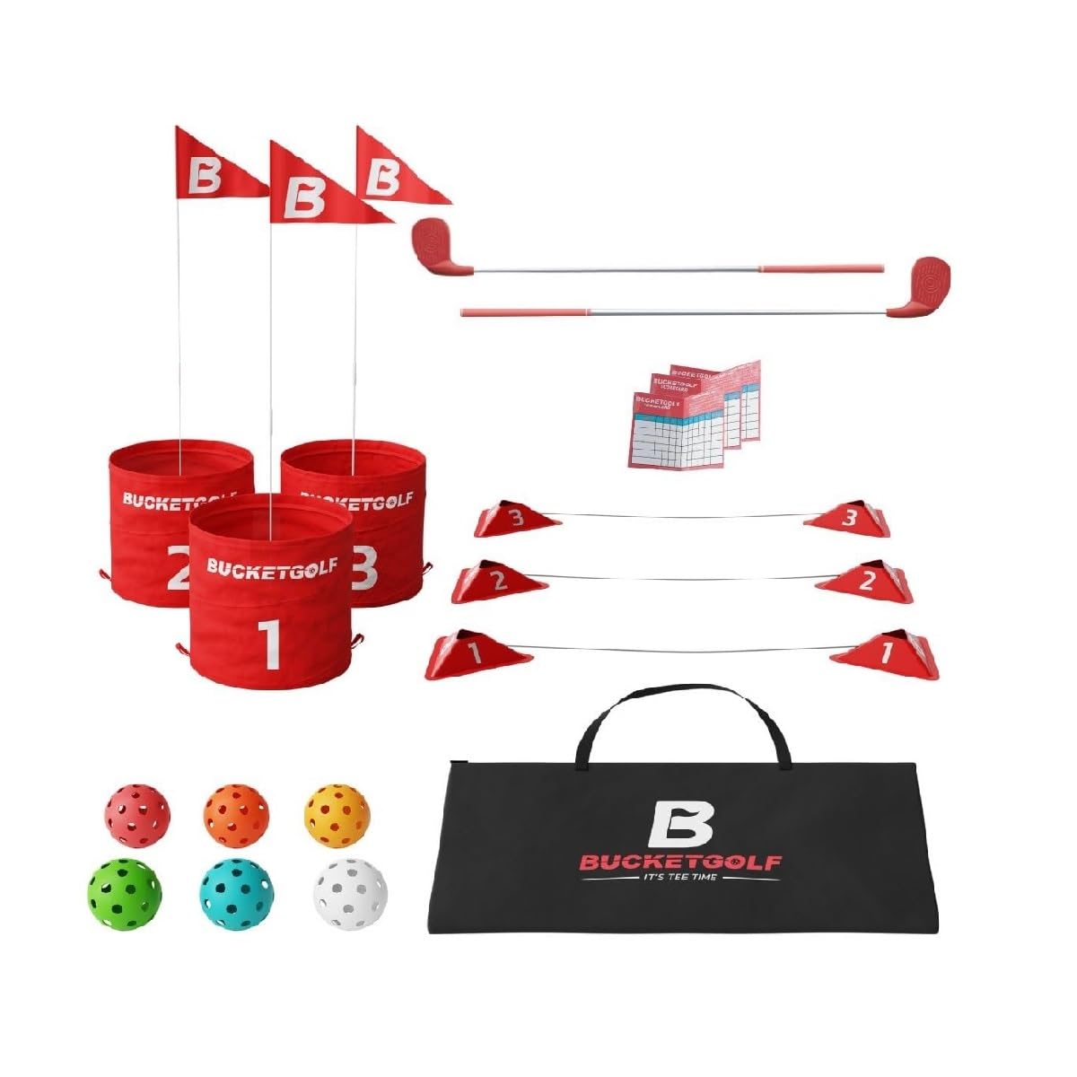 Amazon.com: bucketgolf Original Game 3 Hole Travel Set with Clubs - #1 ...