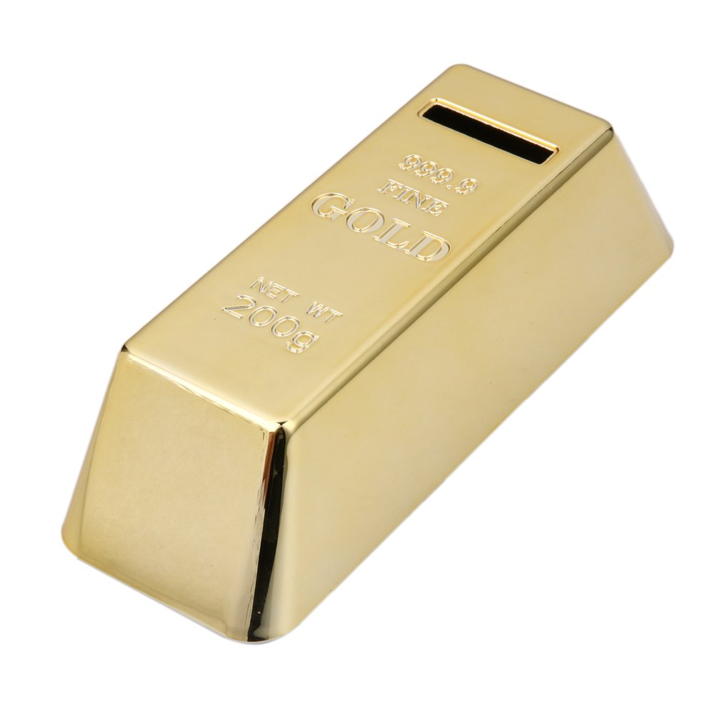Buy Tomtopp Gold Bullion Bar Piggy Bank Brick Coin Bank Saving Money ...