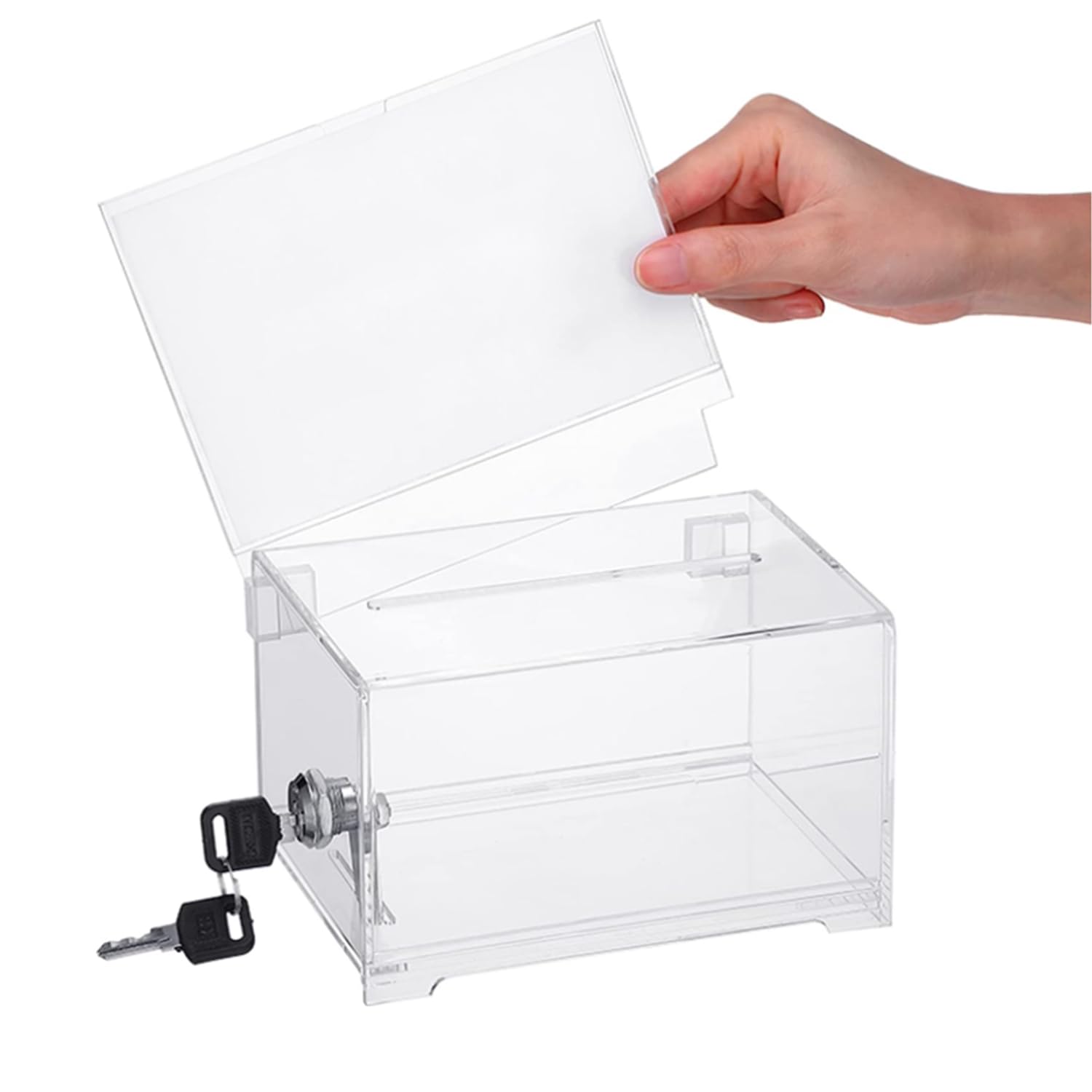 Amazon.com: Li-TianFeng Acrylic Donation Ballot Box with Lock - Secure ...
