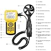 AOPUTTRIVER AP-856A Pro CFM Anemometer Handheld Wind Speed Meter HVAC Anemometer with Backlight ...
